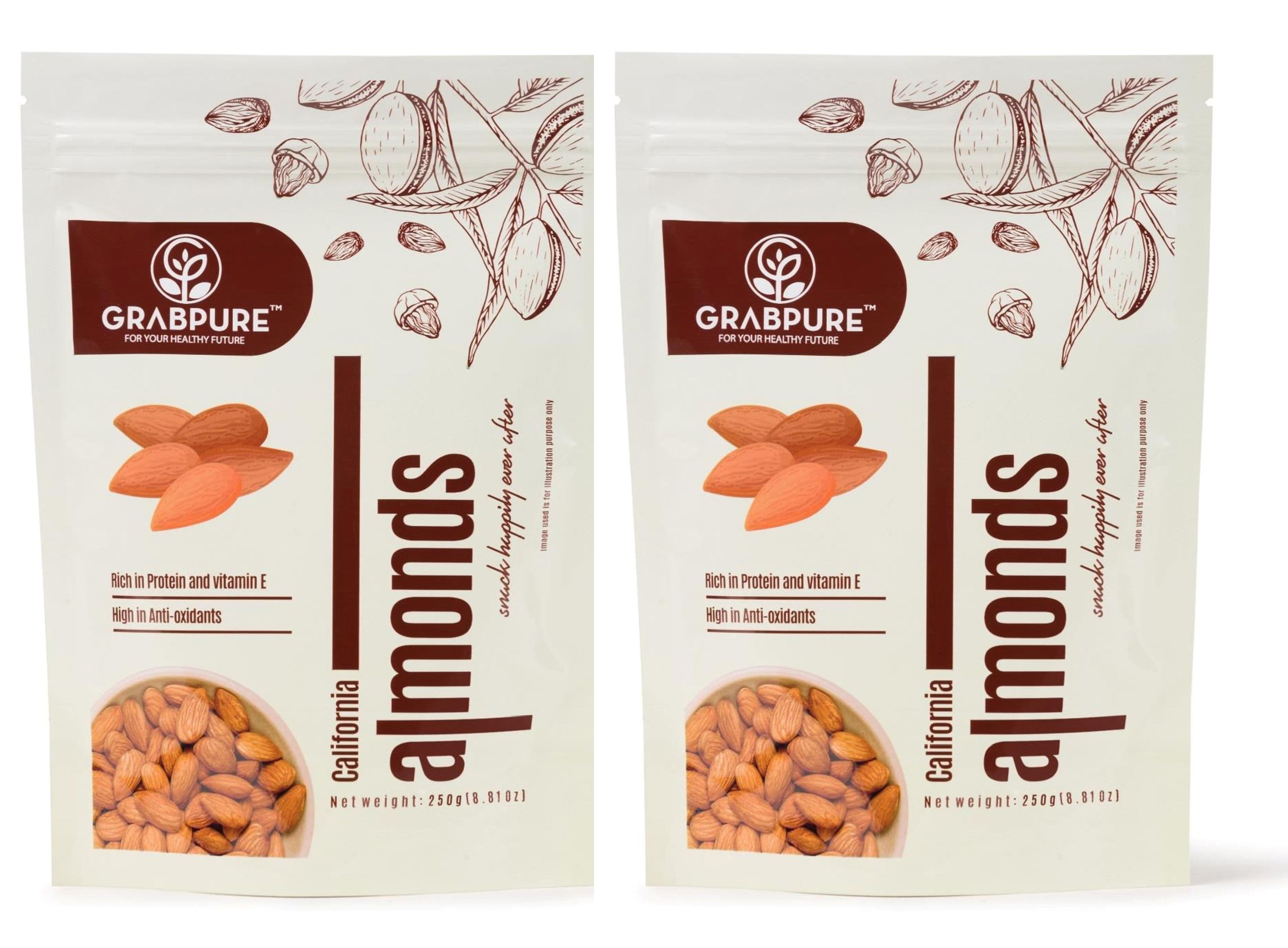 Premium California Almonds | California Badam | GrabPure